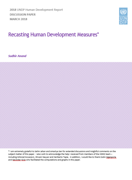 Recasting Human Development Measures | Human Development Reports