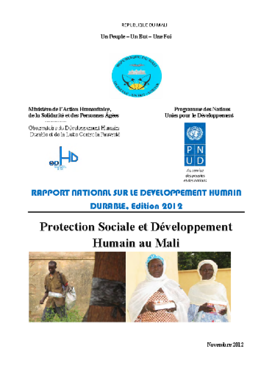 Rapport national sur le développement humain 2012 Mali | Human ...
